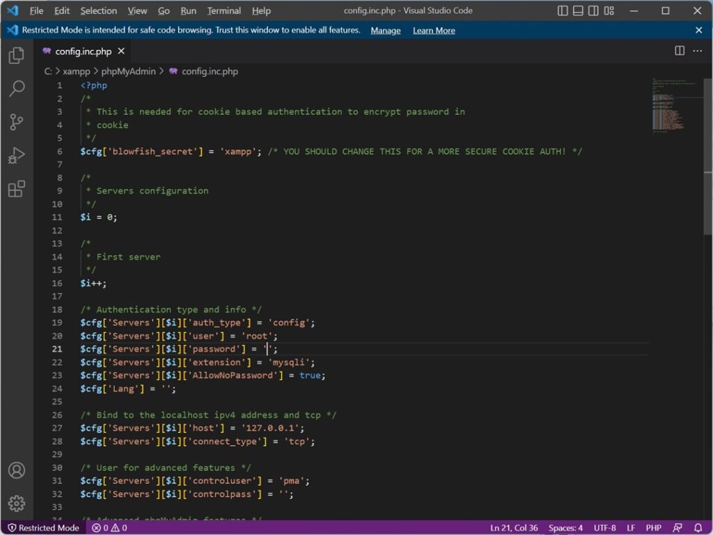 XAMPPを入れたらDBにパスワードを設定 | RishunTrading
